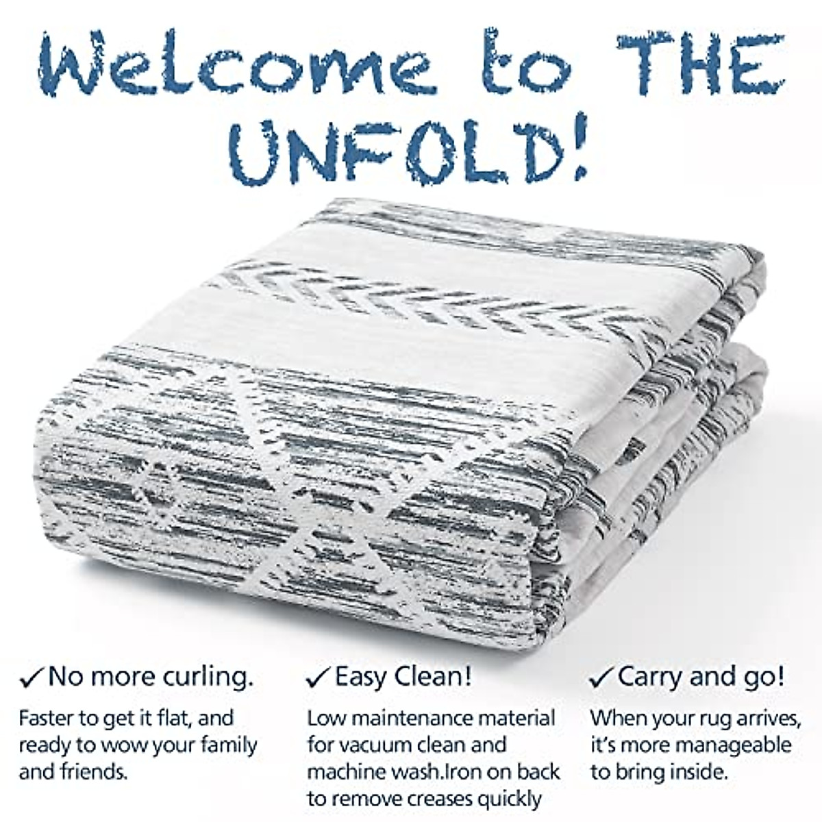 jinchan Runner Rug 2x5 Area Rug Hallway Boho Kitchen Rug Moroccan Floor Cover Bathroom Rug Geometric Bohemian Mat Black Foldable Thin Rug Dimond Non Slip Carpet for Living Room Bedroom Dining Room