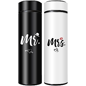 Relation Couple Gift for Her/Him - Valentines Wedding Christmas Couples Gift Set, 15oz Stainless Steel Travel Vacuum Tumbler For Husband Wife - Engagement Gift For Bride Groom (His*Her Gift)