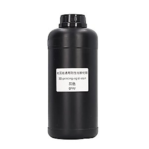 3D Printer Resin, Good Fluidity Curing Rigid Resin 1000ml Low Shrinkage Easy to High Accuracy for Desktop Models(Grey)