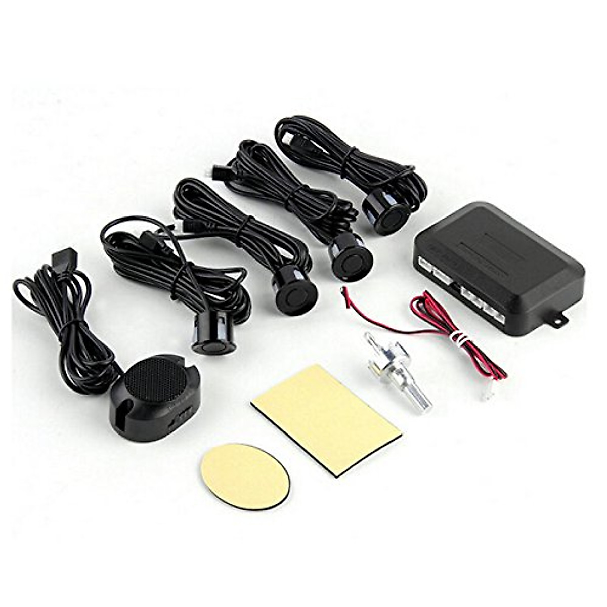 iMeshbean Parking 4 Sensors Car Reverse Backup Rear Buzzer Radar System Kit Sound Alarm