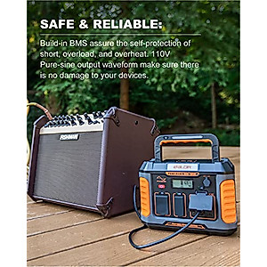 BALDR Portable Power Station 330W, 288Wh Emergency Backup Lithium Battery Solar Generator, Perfect CPAP Power Supply with Pure Sine Wave Inverter for Outdoors RV Camping Travel Home Emergency Use