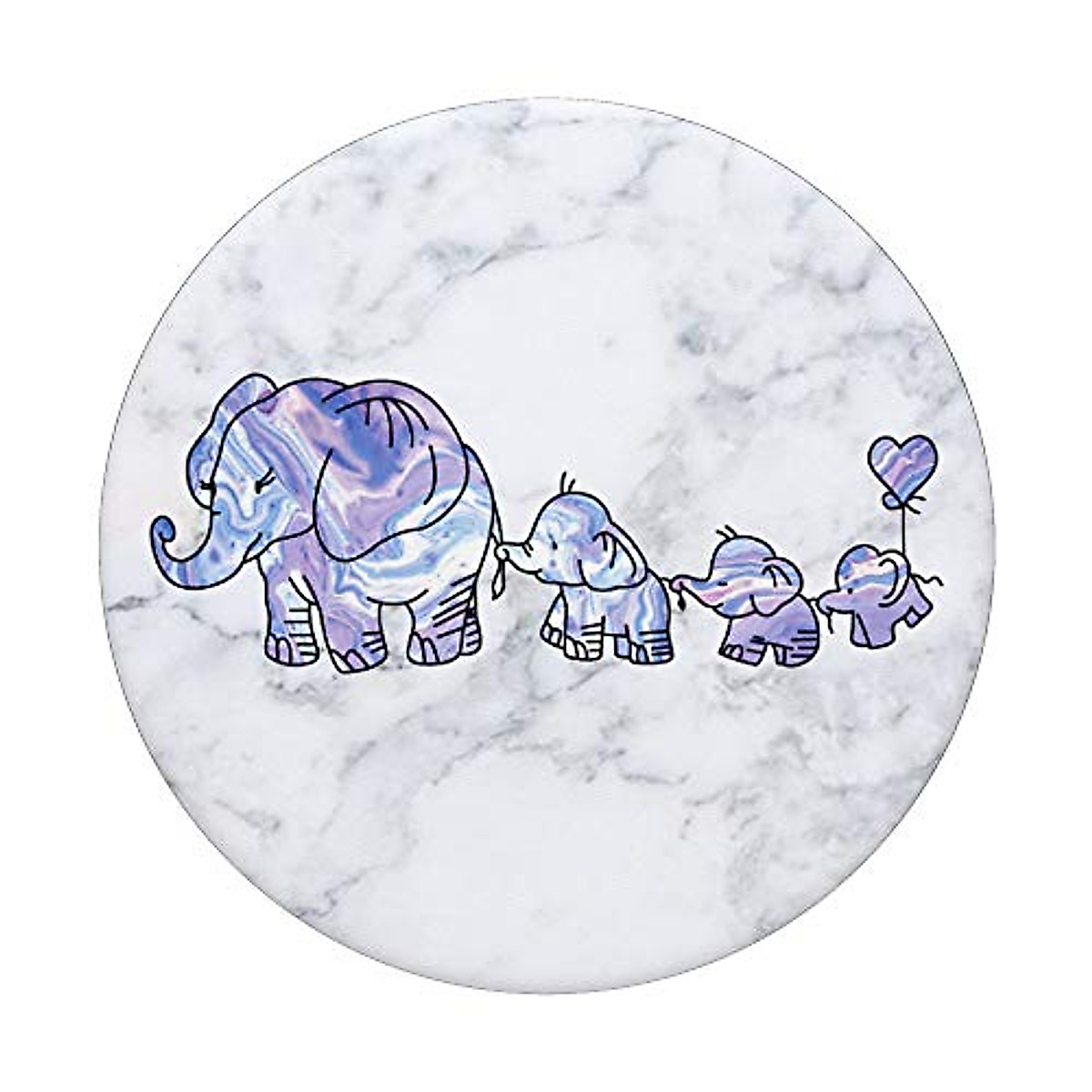 3 Kiddos Mama Elephant - 3 kids - Elephant Mom Phone Grip - PopSockets PopGrip: Swappable Grip for Phones & Tablets