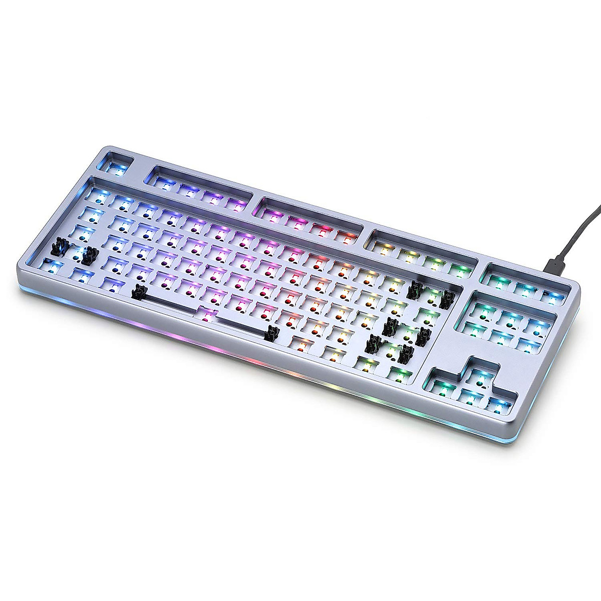 DROP CTRL High-Profile Mechanical Keyboard — Tenkeyless TKL (87 Key) Gaming Keyboard, Hot-Swap Switches, Programmable, Backlit RGB LED, USB-C, Doubleshot PBT, Aluminum (Black, Barebones)