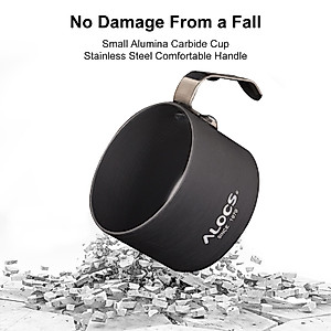 Alocs French Press Coffee Maker, Hard Alumina Coffee Press with 2 Coffee Cups, Lightweight and Portable French Press for Home, Office, Travel, Self-Drive, Camping, 20 oz