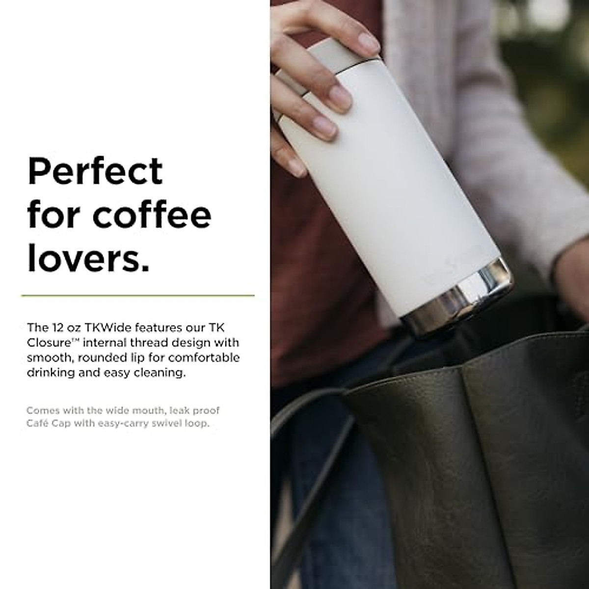 Klean Kanteen 12oz TKWide Insulated Water Bottle with Twist Cap - Tofu