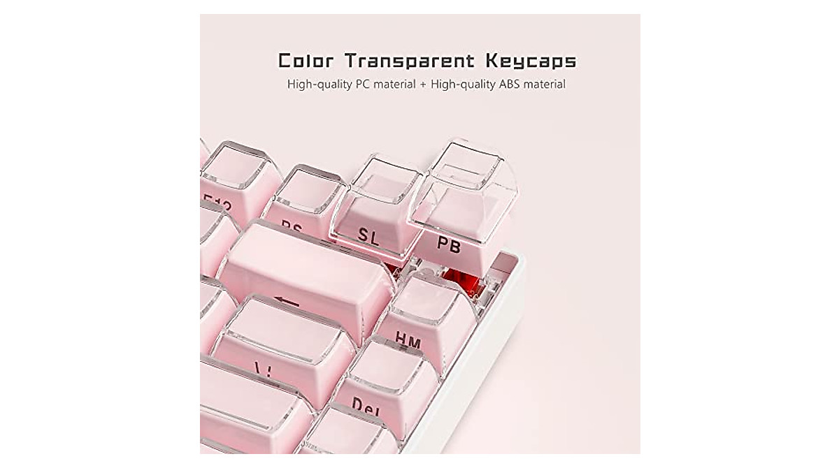 XVX Crystal Jelly Keycaps – Custom Pink OEM Keycaps