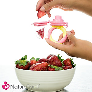 NatureBond Silicone Teat Sac for Baby Food/Fruit Feeder, BPA Free