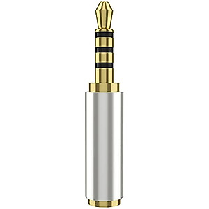 Gold Plated Headphone Adapter 3.5mm Male to 2.5mm Female Audio Headset Converter 3 Ring Jack Plug - Stereo or Mono - 3 Pack