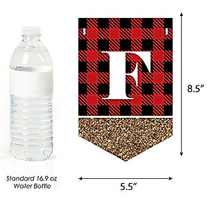 Big Dot of Happiness Flannel Fling Before the Ring - Buffalo Plaid Bachelorette Party Bunting Banner - Bachelorette Party Decorations