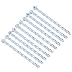 Kadimendium Hex Head Bolts, Carbon Steel Wear Resistance Strong Half Thread Bolt for Lawn Mower(10x210)