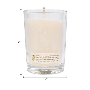 Rewined - Premium Champagne Scented Candles (6oz) - Velvety Smooth, Smoky Scented with Notes of Peony, Bergamot, Peach Blossom & Brioche - Non Toxic Candles