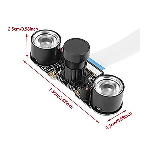 FECAMOS High Definition Camera Module, Camera Module for Raspberry Pi Camera Module LED Fill Lights for Dark Environment