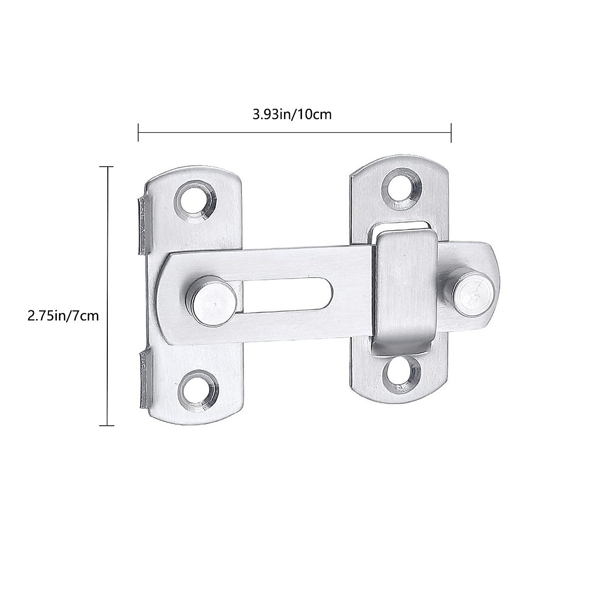 Xisakaca Stainless Steel Gate Flip Latch Lock, 180 Degree Flip Sliding Barn Door Lock, Safe barn Door Locks for Household, Shed, Sliding Doors, Garage, Outdoor Fence
