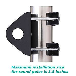 KSWLOR 3/4 Hole Antenna Roll Bar Mount Bracket with NMO Connector,Horizontal or Vertical Installation on Round Bar, Square Bar and Railing