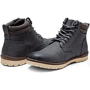 Vostey Men's Hiking Boots Waterproof Casual Chukka Boots for Men(BMY670B Grey 9)