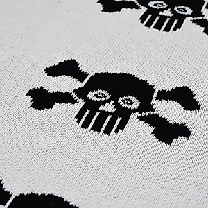 Brandream Throw Blanket Baby Crib Blankets Black and White Designer Pirate Blankets Scull Pattern Decorative Soft Blanket for Couch 35 by 43 Inch