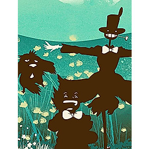 Japanese Castle Art Print - Ukiyo-e Wall Art 8 x 10 Unframed Japanese Anime Artwork Wizard Print Hayao Miyazaki Wall Hanging Cool Movie Inspired Home Decor, Calcifer Turnip Head Artwork