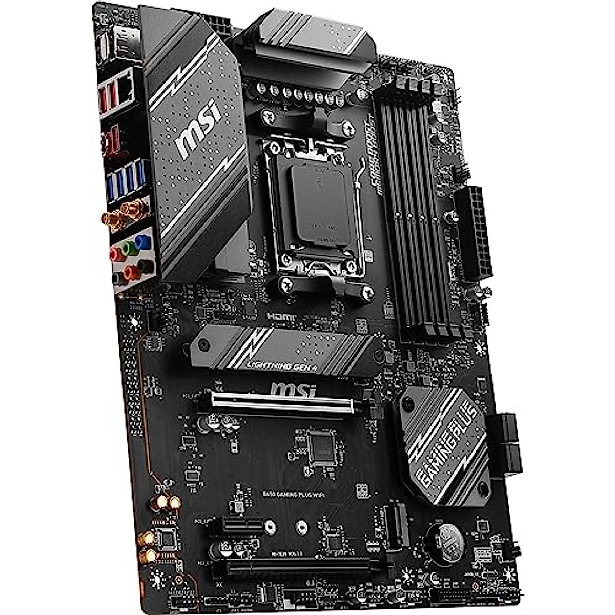MSI B650 Gaming Plus WiFi Gaming Motherboard (AMD AM5, ATX, DDR5, PCIe 4.0, M.2, SATA 6Gb/s, USB 3.2 Gen 2, HDMI/DP, Wi-Fi 6E, Bluetooth 5.3, AMD Ryzen 7000 Series Desktop Processors)