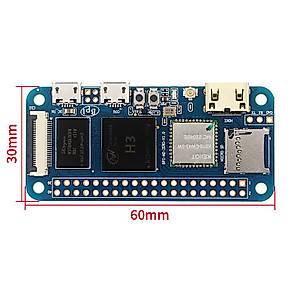 Banana Pi M2 Zero Alliwnner H3 IoT Open Source Single Board Computer Onboard Quad Core Cortex-A7 CPU 512MB DDR 3 RAM WiFi Bluetooth Support Android Linux (with Metal Case Set)