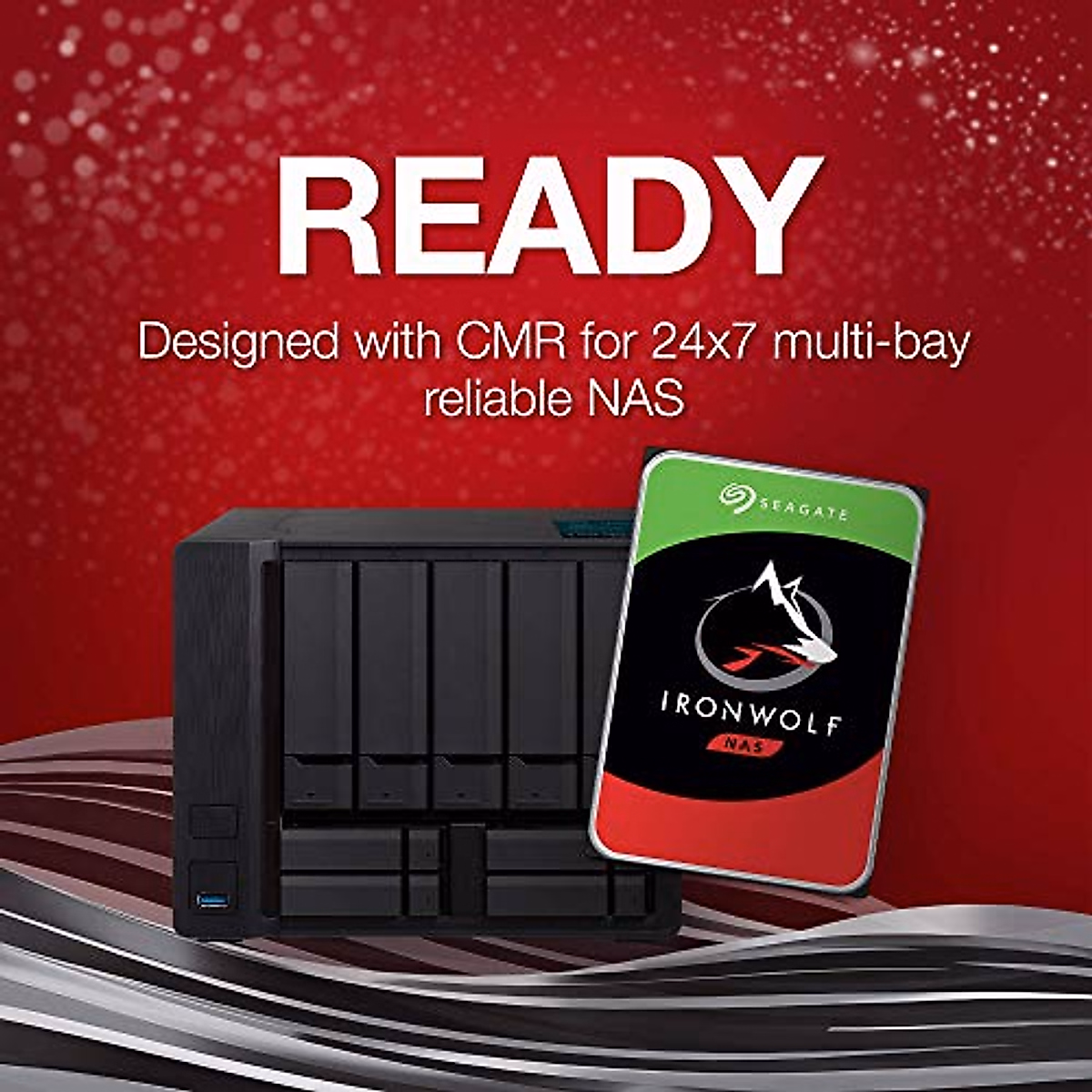 Seagate IronWolf 8TB NAS Internal Hard Drive HDD – 3.5 Inch SATA 6Gb/s 7200 RPM 256MB Cache for RAID Network Attached Storage – Frustration Free Packaging (ST8000VNZ04/N004)