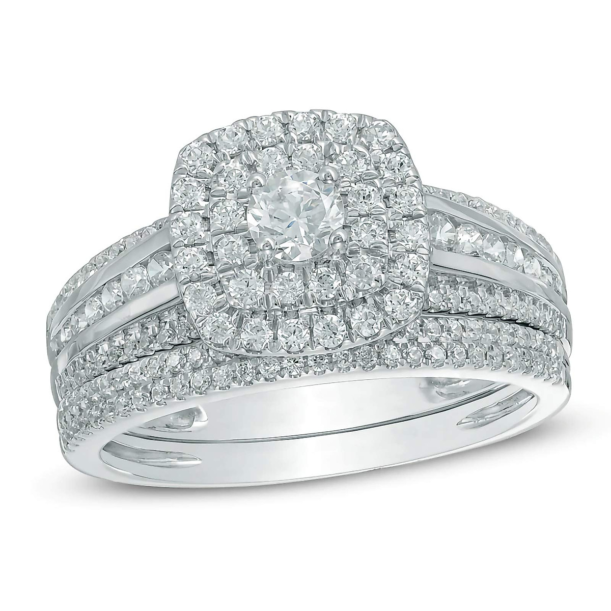 Ayafee 1 Carat (ctw) Bridal Set 5A Cubic Zirconia engagement rings for women Platinum Plated Silver ring Cubic Zirconia rings -7