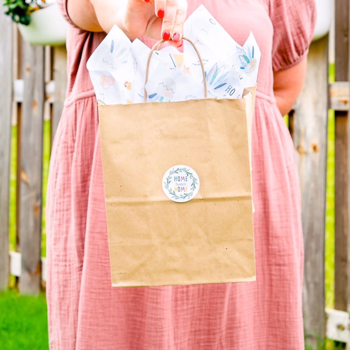 COACO Personalized Tissue Paper, Your Custom Design, Logo, or Text, Great for Holiday or Special Occasion, Small Business Packaging or Gift Wrapping, Gift Bags, 30, 50, or 100 Count, Blush (18"x10")