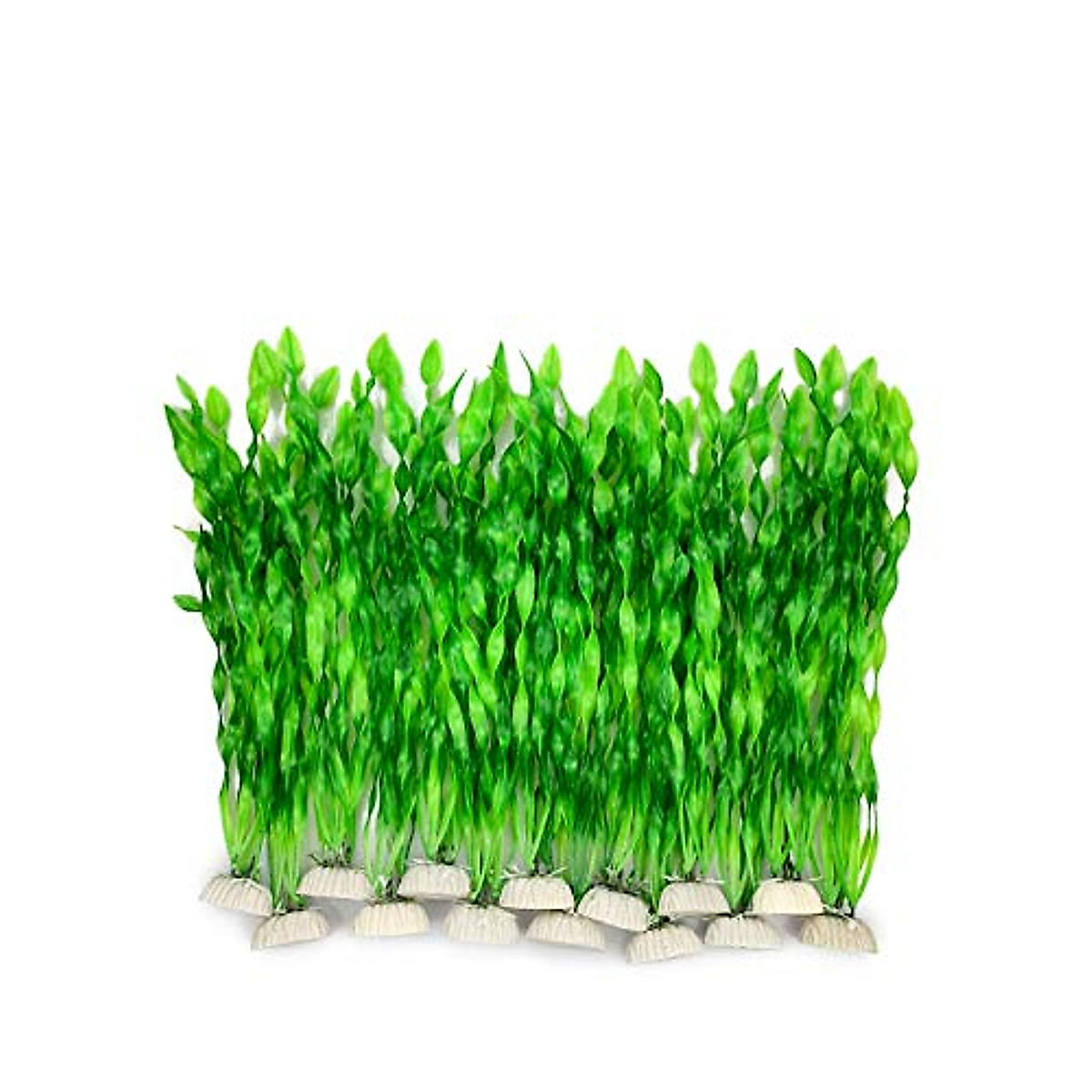 BEGONDIS 14 Pcs Artificial Green Seaweed Water Plants, Fish Tank Aquarium Decorations, Made of Soft Plastic