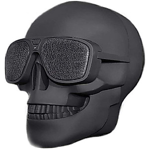 Mingyuan Bluetooth Speaker with Skull Head Shape Portable Wireless Speaker for Desktop PC/Laptop Notebook/Mobile Phone/MP3/MP4 Player(Cable Charger Gift)