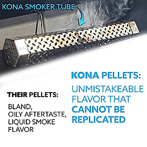 Kona 100% Hickory Smoker Pellets, Intended for Ninja Woodfire Outdoor Grill, 8 lb Resealable Bags