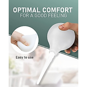 Enema Douche Anti Back-Flow, Amal Douche Connected to Shower Hole,Enema Bulb with 7 Spouts, Reusable Portable Enima Vaginal Cleaner kit for Men Women (Black)