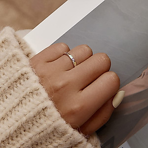 BISAER S925 Sterling Silver Puppy Dog Cat Paw Ring, Multicolor Pet Print Enamel Ring for Women 3-3.4mm