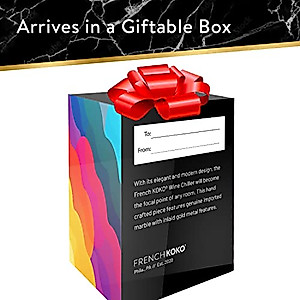 French KOKO Marble Wine Chillers, Wine Utensil, Table Top Wine Chiller Table Top Bucket Table Holder Wine Cart Accessories Vino Cooler Bottle Holder Green and Gold