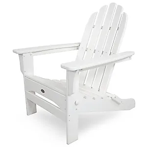 Trex Outdoor Furniture by Polywood TXA53CW Cape Cod Folding Adirondack Chair, Classic White