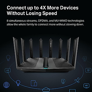 TP-Link - Archer AXE7800 Tri-Band Wi-Fi 6E Router - Black (Renewed)