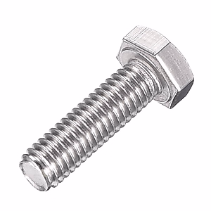 uxcell M6x20mm Hex Bolts 304 Stainless Steel Hexagon Left Hand Screw Bolt 4pcs
