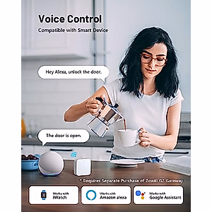 Smart Deadbolt Lock, Zowill Fingerprint Door Lock, 7-in-1 Smart Door Lock for Front Door, Keyless Entry Door Lock, Electronic Touchscreen Keypad, Door Lock with Ekey Sharing, APP Control, Auto Lock