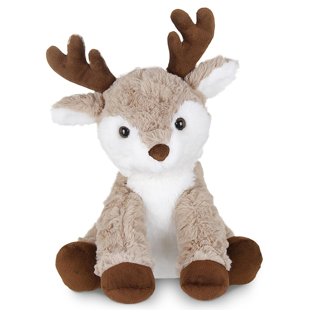Bearington Reiny Plush Reindeer Stuffed Animal, 11.5 Inch Stuffed Reindeer Plush Toy, Ideal Christmas Stuffed Reindeer Gift for Toddlers, Kids & Teens