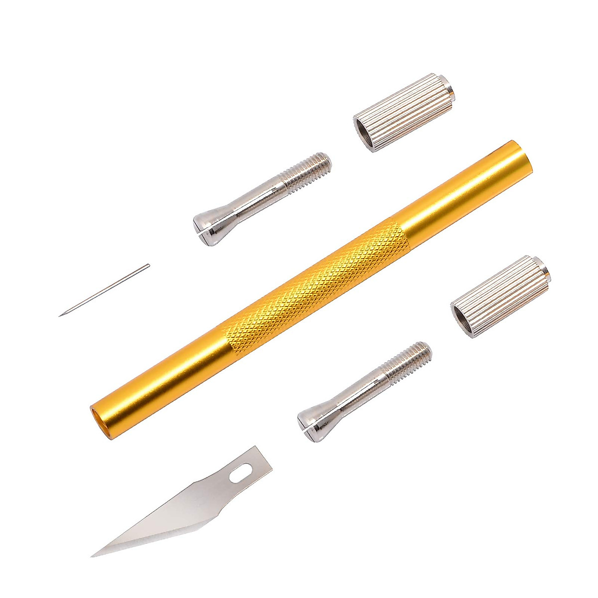 FOSHIO Pin Pen Vinyl Weeding Tool 2 in 1 Art Knife Pen, Sharp Craft Weeding Knife Air Release Pin Pen Cutter for Self Adhesive Vinyl Paper Cutting DIY Handmade Crafting