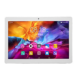 Calling Tablet, 5G WiFi Calling Gold 10.1in Tablet 100‑240V MT6592 10 Cores for Study (US Plug)