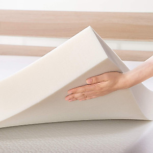 Best Price Mattress 4 Inch Ventilated Memory Foam Mattress Topper, CertiPUR-US Certified, Short Queen