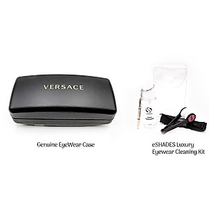Versace Sunglass Eyeglass Case + Bundle with eSHADES Luxury Eyewear Kit