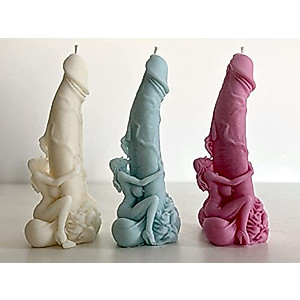 Penis Soy Candle, Handmade candle, Dick Candle, Stag Gift,Hen Gift, Bridesmaid Gift, Best Selling Candles (Pink, COTTON)