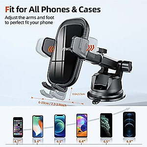1Zero Universal Phone Holder for Car [Super Stable & Hands-Free] Car Vent Phone Mount [Thick Case & Big Phone Friendly] Car Phone Holder Mount for Vent Dashboard Windshield