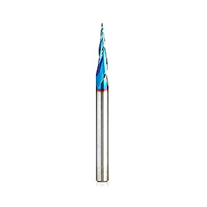 Amana Tool - 46280-K CNC 2D & 3D Carving 6.2 Deg Tapered Angle Ball Tip x 1/32 Dia x 1/6