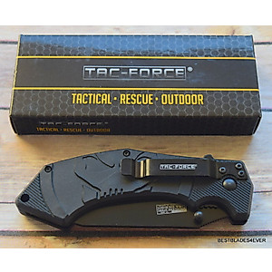 8.5 Inch Tactical Rescue Stainless Steel Open Folding Pocket Knife With Clip Outdoor Survival Hunting Knife for Camping by Survival Steel