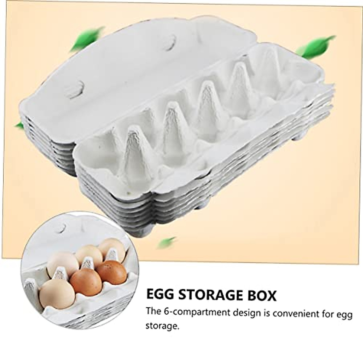 Cabilock 30 Pcs Pulp Egg Tray Egg Basket Egg Storage Case Portable Fridge Egg Cartons for Chicken Eggs Reusable Egg Storage Tray Garbage Portable Refrigerator Egg Trays Bulk Eggs
