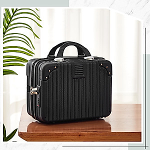 Amylove Adult Game Toy Storage Organizer Case for Women and Men Lock Box Toy Organizer Travel Bag Game Toys Storage Bags Locking Storage Box Travel Bag for Toys, 12.6 x 9.8 x 6.7 Inch (Black)