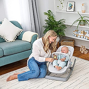 aden + anais 3-in-1 Infant to Toddler Transition Seat – Reclining Rocker, Bouncer & Seat for Newborns to 2 Years – Soft 100% Cotton Muslin Cover – 5 Point Safety Harness – Jungle Jam Toys