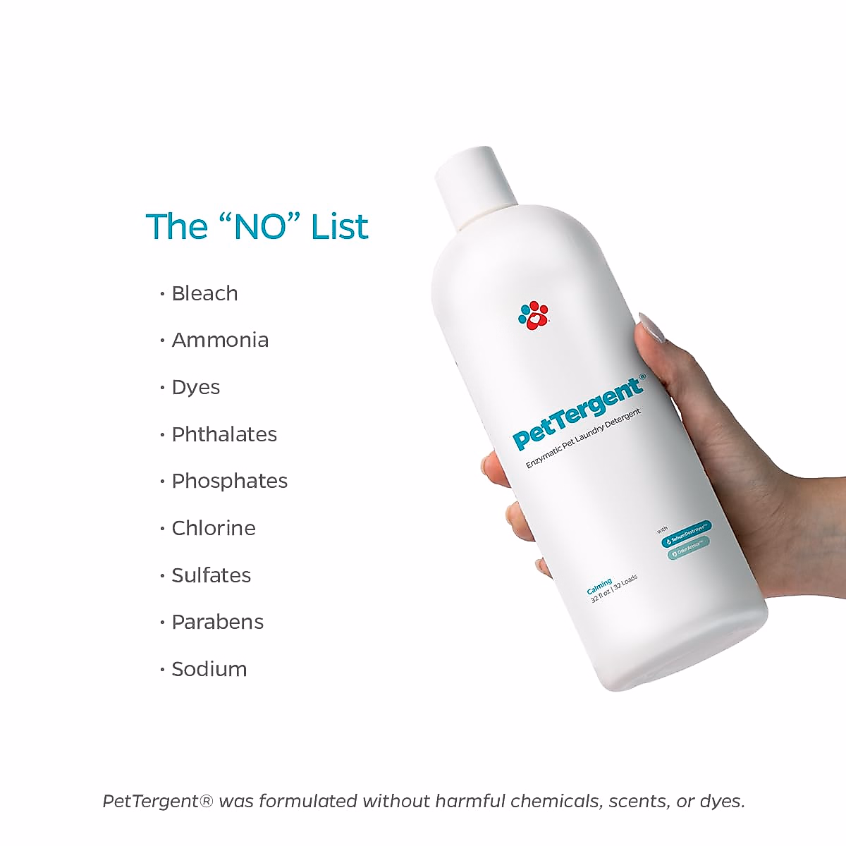 Pet Parents® PetTergent®, Enzymatic Pet Laundry Detergent, 32 oz 32 Loads Pet Stain Remover & Pet Odor Eliminator, Laundry Detergent for Pets (Calming, 32 oz)