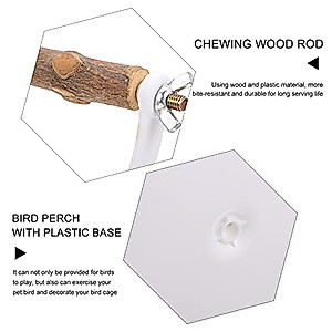 PATKAW Outdoor Toys Outdoor Toys Outdoor Playset of 2 Bird Perches, Wooden Parrot Wooden Perch Bird Perch Training Standing Rack Parrot Stand Branch Outdoor Toys Outdoor Playset Outdoor Playset